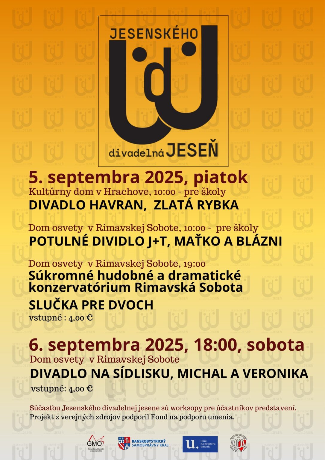 September v Rimavskej Sobote začína festivalovo: Jesenského divadelná jeseň